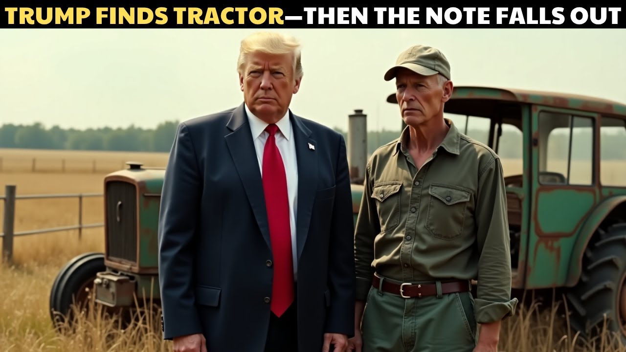 Trump Finds a Rusted Tractor in a Field – The Note Inside Breaks His ...