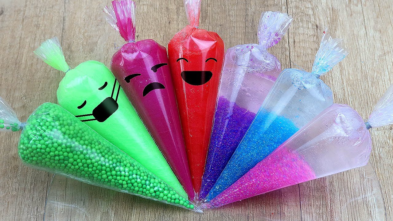 Making Glossy Slime With Piping Bags Amazing Satisfying Glossy Slime-32 ...