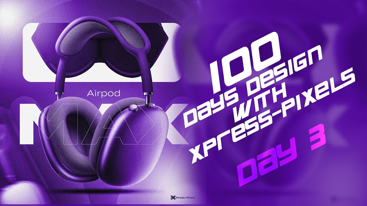 Design a Clean & Bold AirPod Max Product Flyer in Photoshop! | Day 3 ...