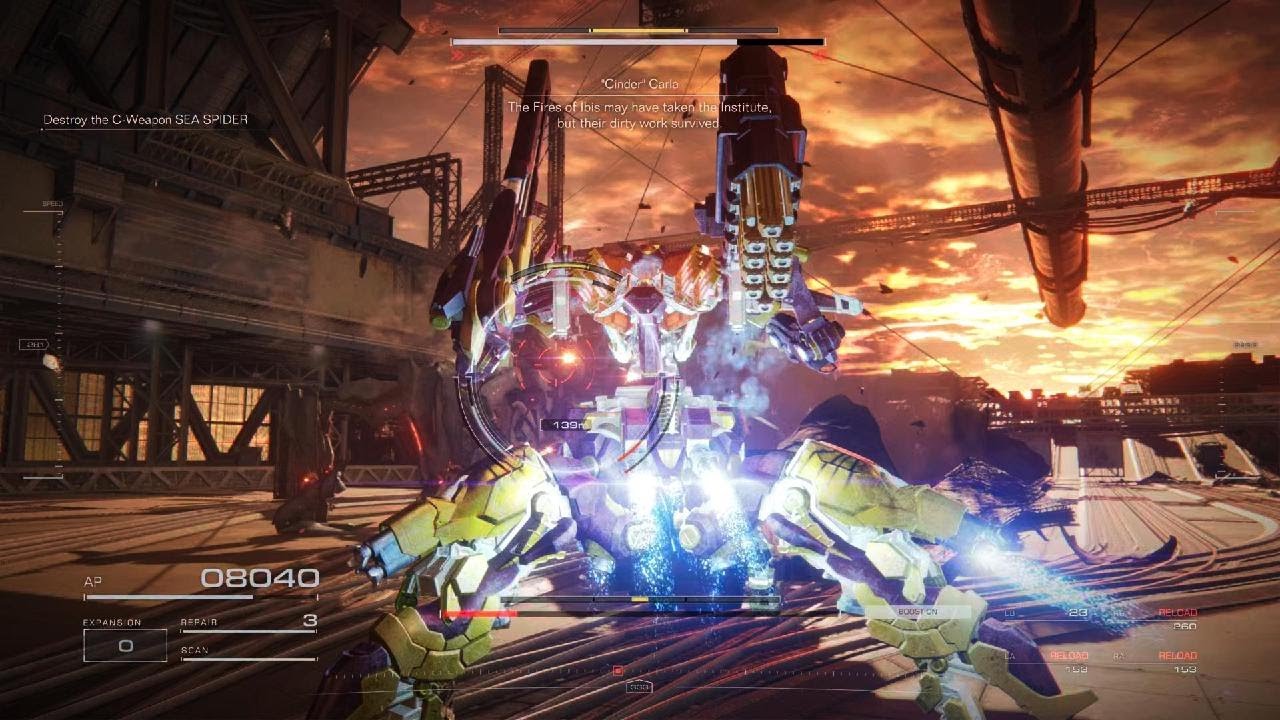 ARMORED CORE VI FIRES OF RUBICON: C - Spider vs Djieien - YouTube