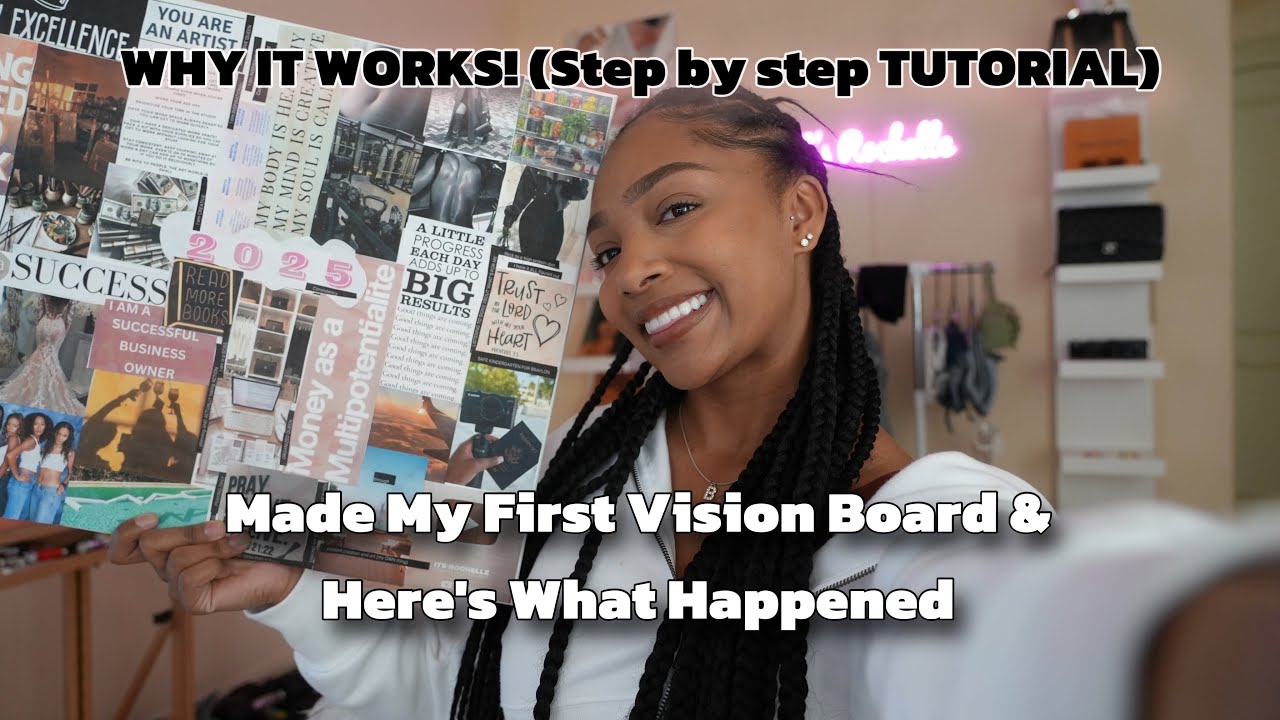 Making my FIRST Vision Board: Manifesting my 2025 GOALS - YouTube