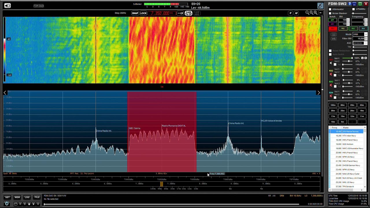 Elad FDM DUO/ Wellbrook ALA1530 loop: Radio Romania International DRM ...