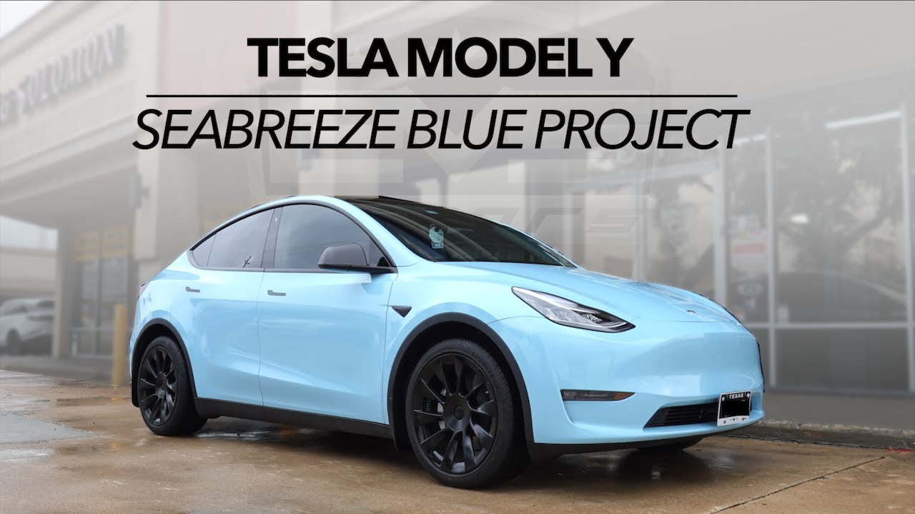 Seabreeze Blue Tesla Model Y Wrapped! | EVS Vlog - YouTube