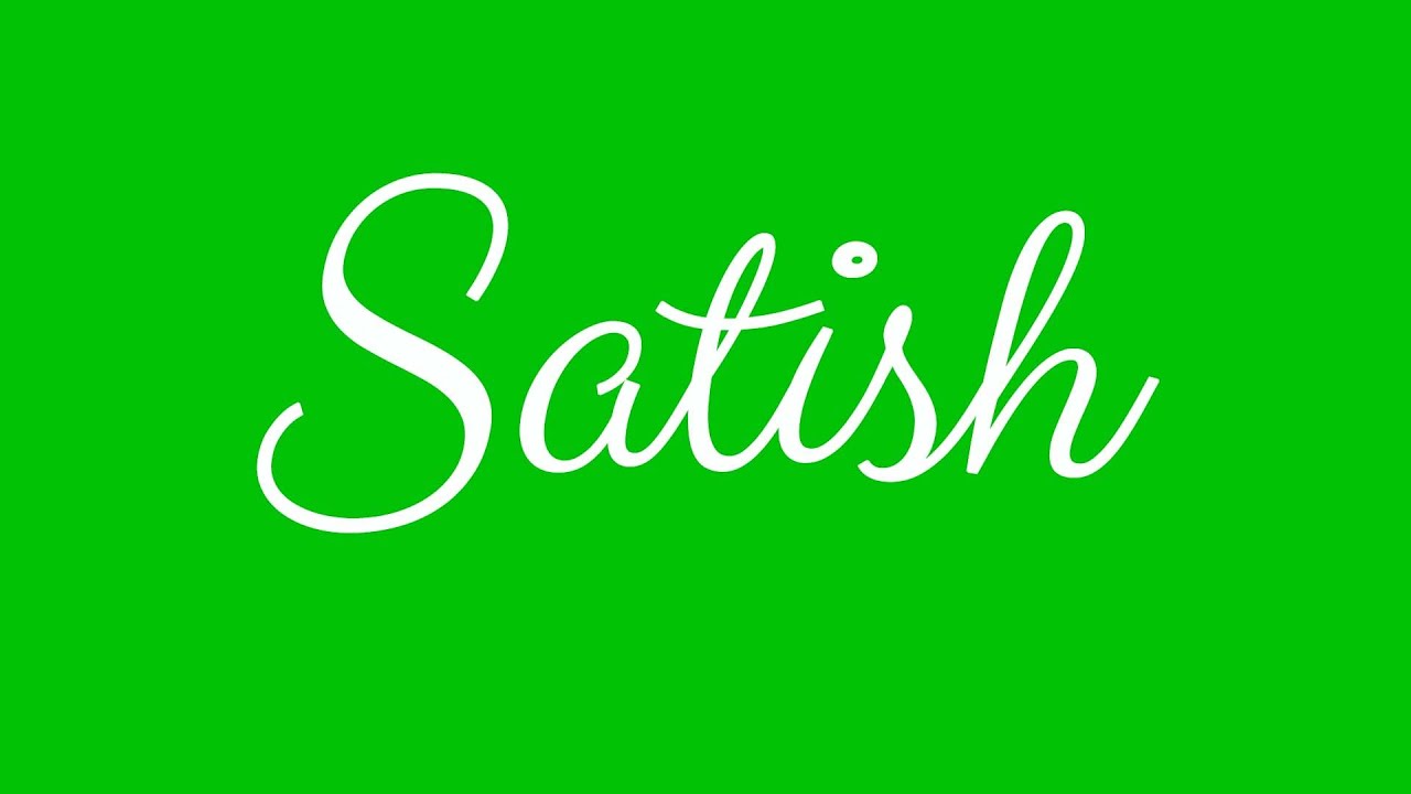 Satish English Cursive Handwriting Tutorial - YouTube