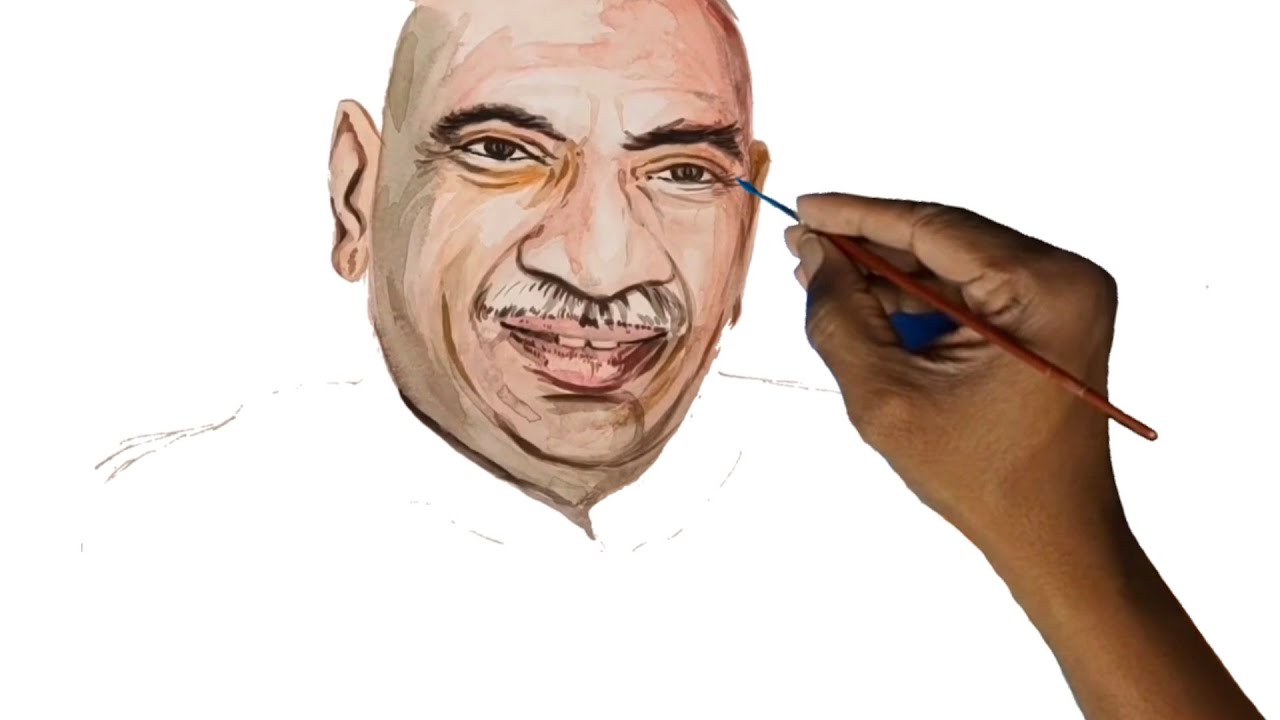 How to draw kamarajar step by step?/ Kamarajar drawing tutorial - YouTube