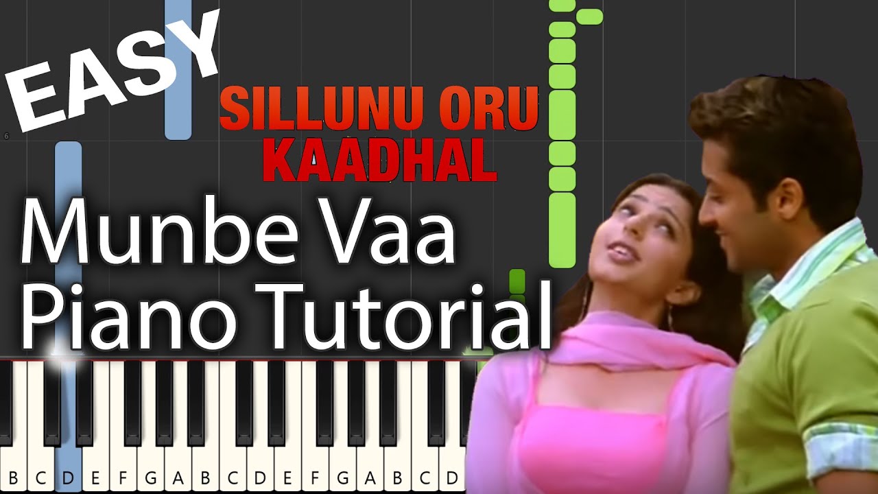Munbe Vaa EASY Piano Tutorial Notes & MIDI | Sillunu Oru Kaadhal ...