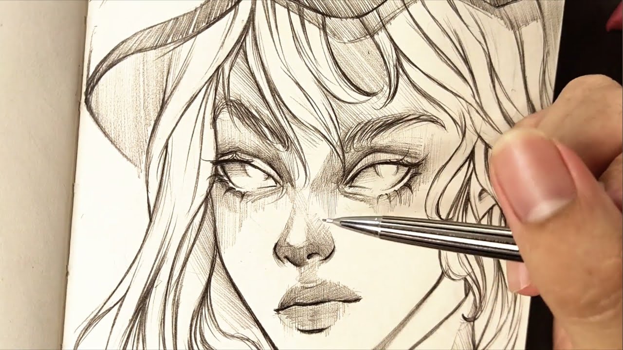 Face Drawing Process Tutorial / Lisa (with English Voice-over) - YouTube