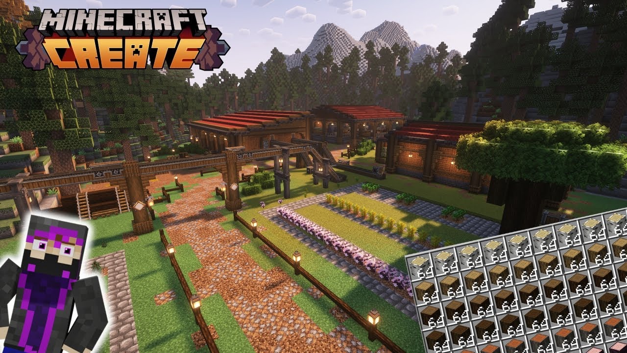 I Built A Giant Log Farm! | Minecraft Create Forever World - YouTube