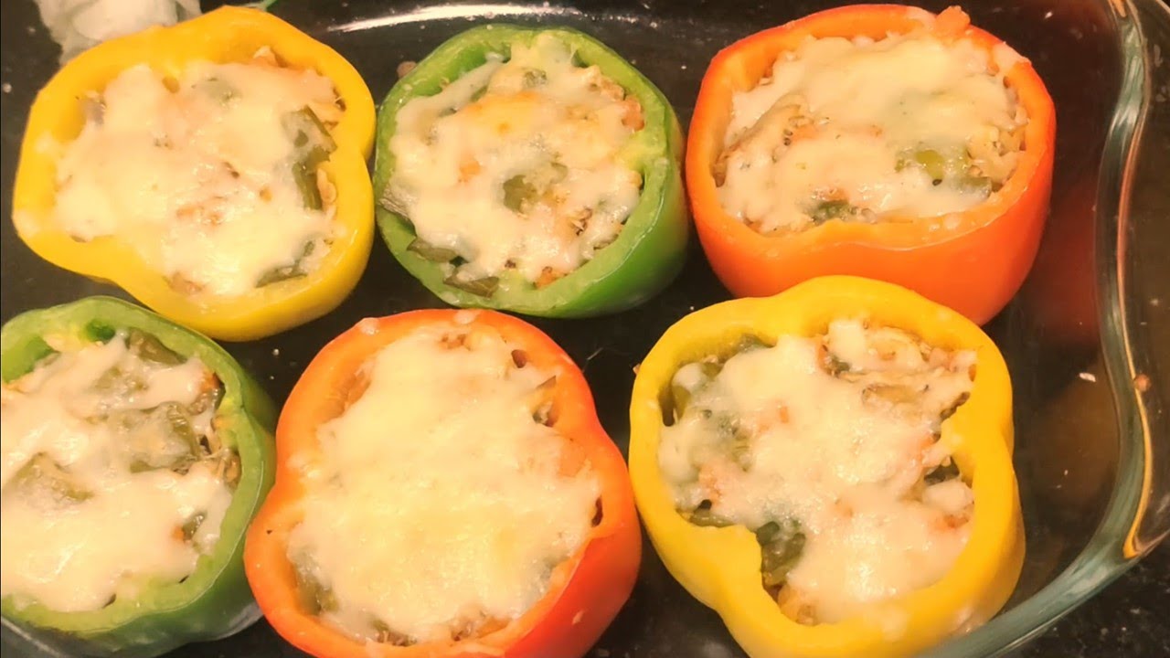 Stuffed Capsicum recipe | Easy Stuffed Bell Peppers | Easy Appetizer ...