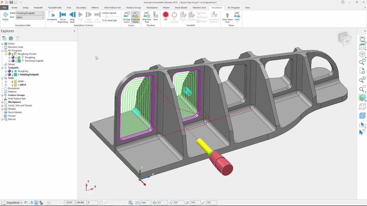 3+2 Arc Output - PowerMill 2019.2 Update - YouTube