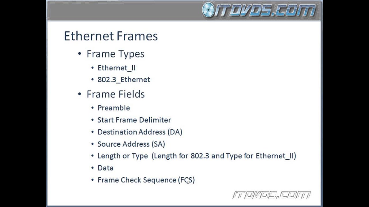200-120 CCNA Training - Ethernet Frames - YouTube