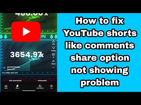 How to fix YouTube shorts like comments share option not showing problem 2025