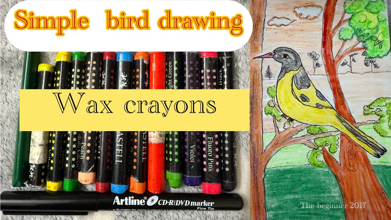 How to draw with wax crayons ️| watch the art | replay again and again ...