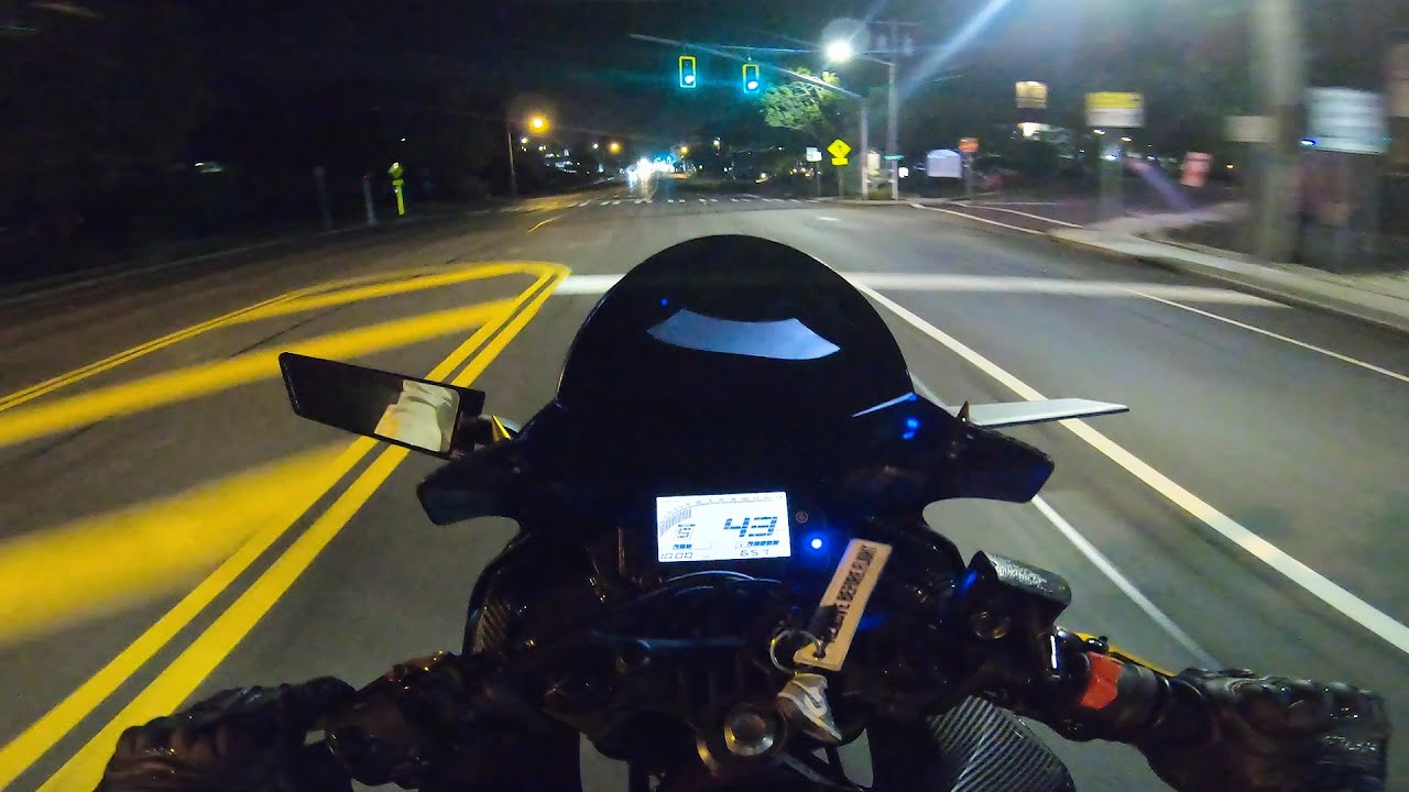 Chill Night Ride - Pure Sound (Yamaha R3 w/ Flame Tune) - YouTube
