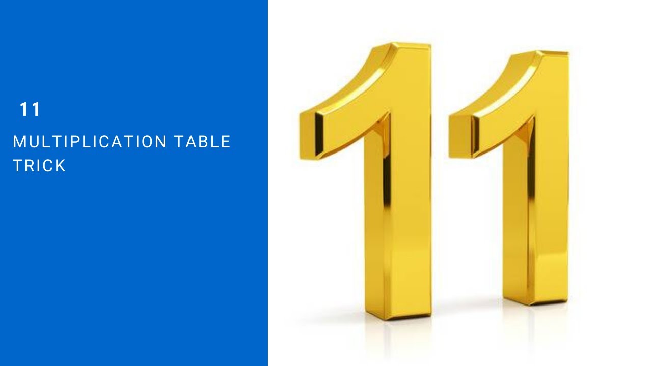 Learn 11 multiplication table trick | Easy and fast way to learn | Math ...