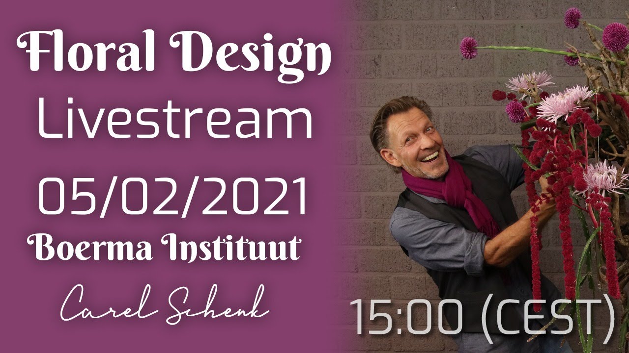 Floral Design Livestream # 20: Carel Schenk, Spring Theme! - YouTube