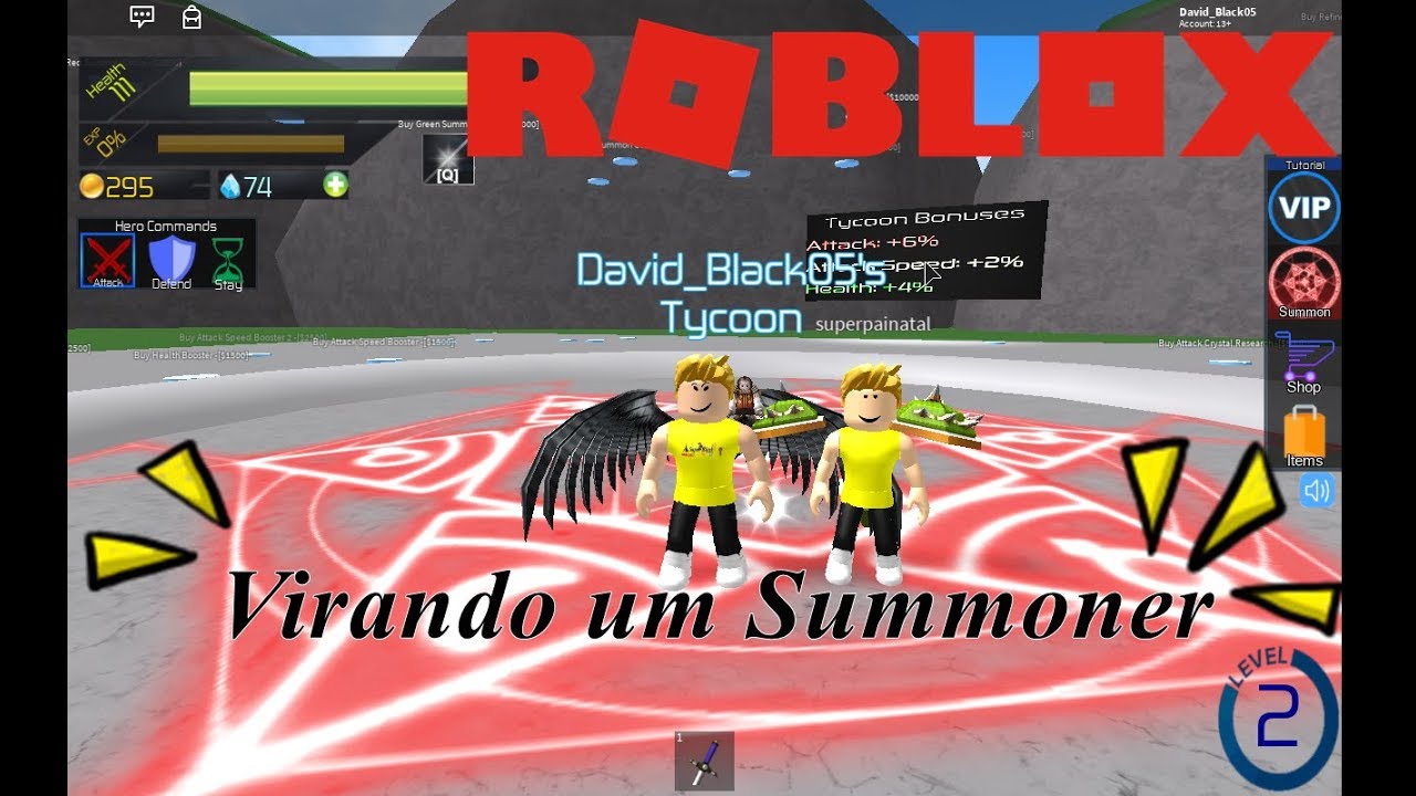 Roblox: Virando um Summoner. - YouTube