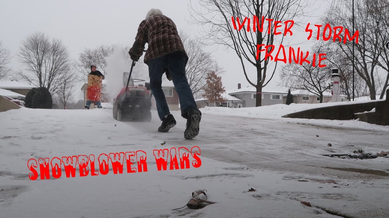 SNOWBLOWER FIGHT (Winter Storm Frankie) - YouTube