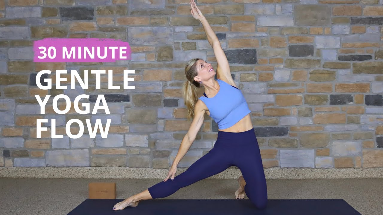 30 Min Gentle Yoga Flow | Relieve Stress | Yoga 4:13 with Tauni - YouTube