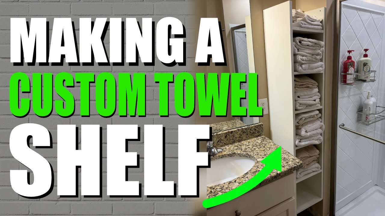 Making A Custom Bathroom Towel Shelf - YouTube