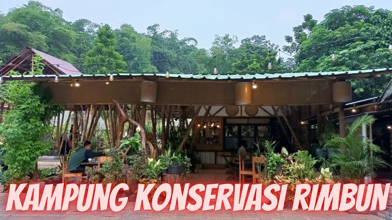 SUASANA MAKAN DI TAMAN KAMPUNG RIMBUN - YouTube