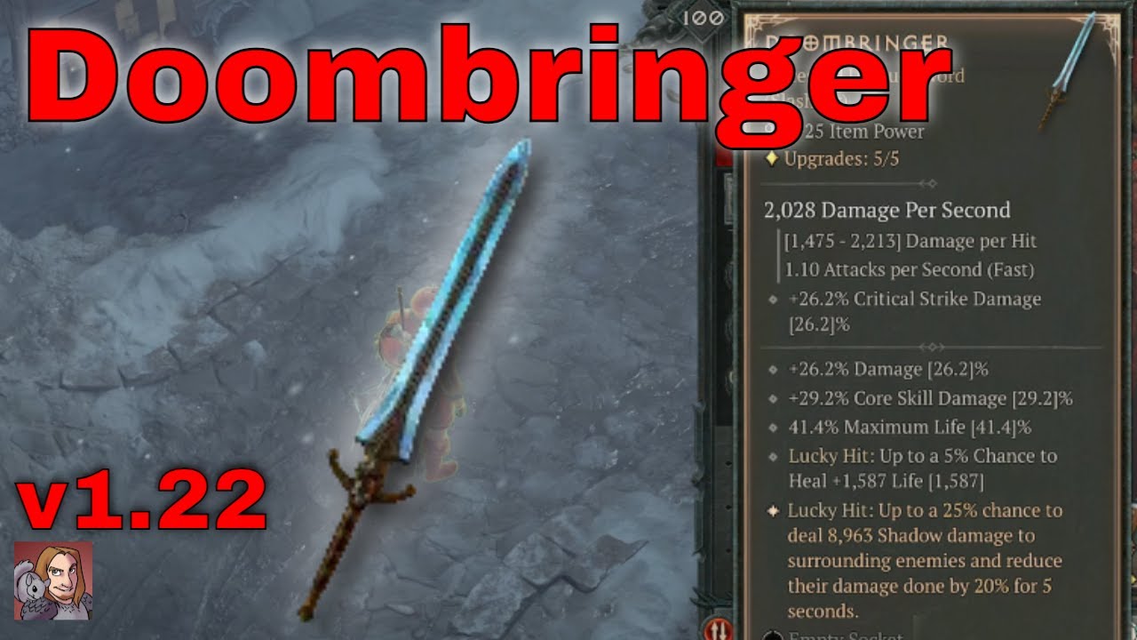 Diablo IV Unique Items - Doombringer (Sword)[Patch 1.22] - YouTube