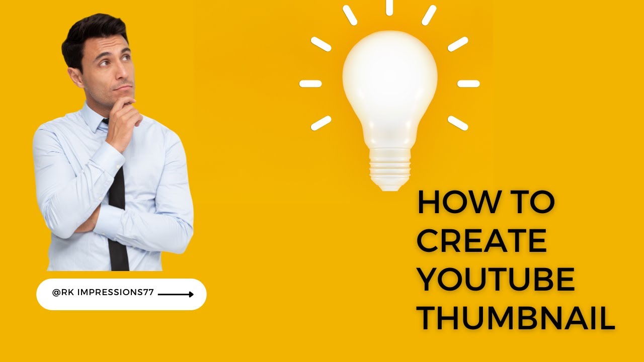 How to create youtube thumbnail without downloading any app - YouTube