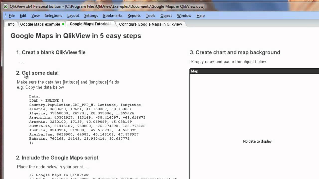 Qlikview Map Chart in 3 minutes - YouTube