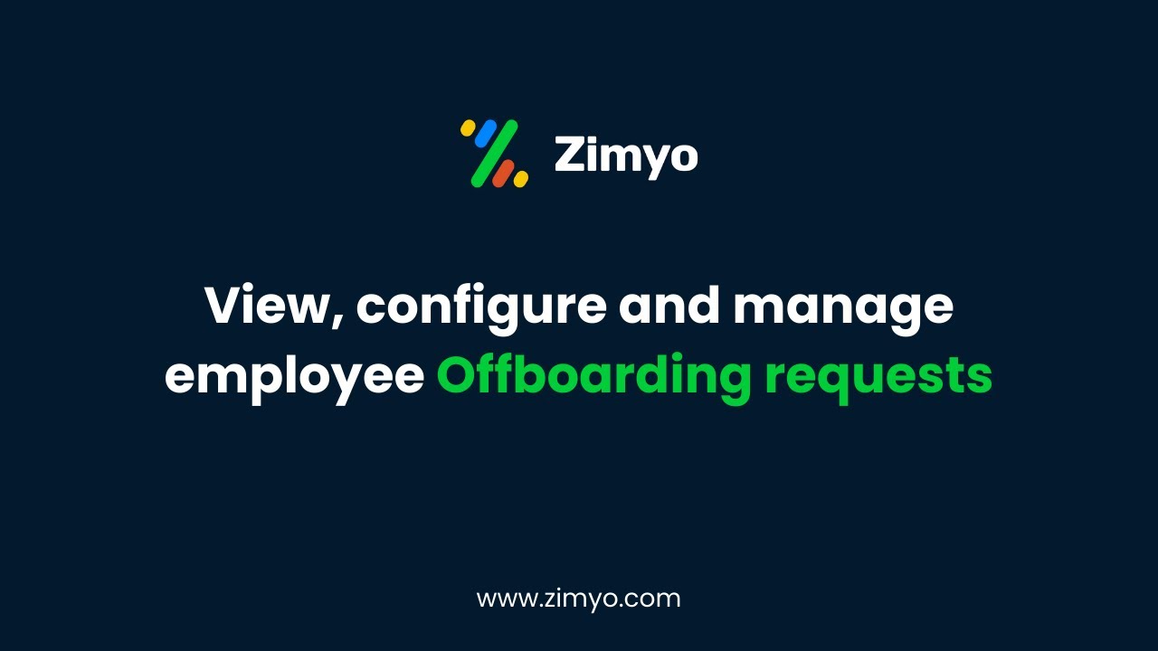Zimyo HRMS | View, configure and manage employee Offboarding requests ...