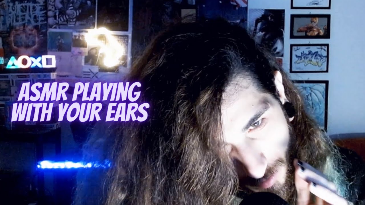 ASMR PLAYING WITH YOUR EARS (Mic brushing, mouth sounds, kisses ...