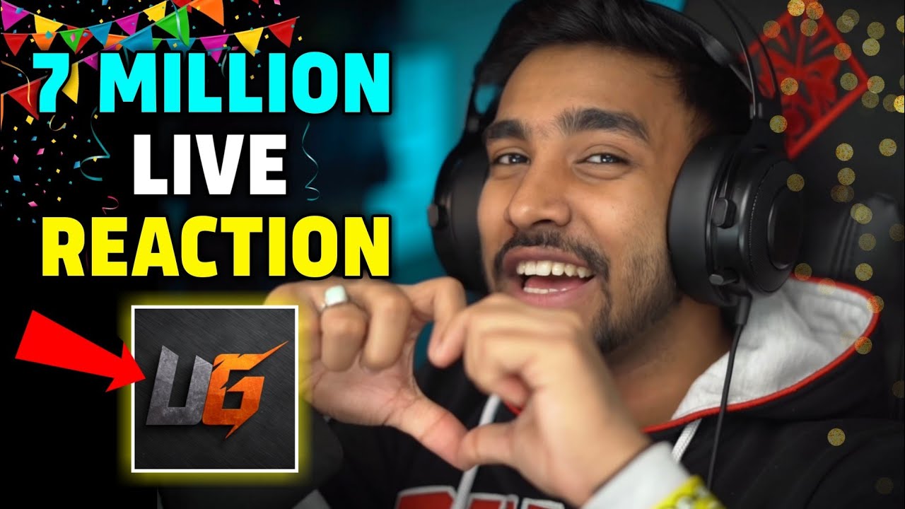 UJJWAL GAMER 7 MILLION SUBSCRIBERS LIVE REACTION | TECHNO GAMERZ ...