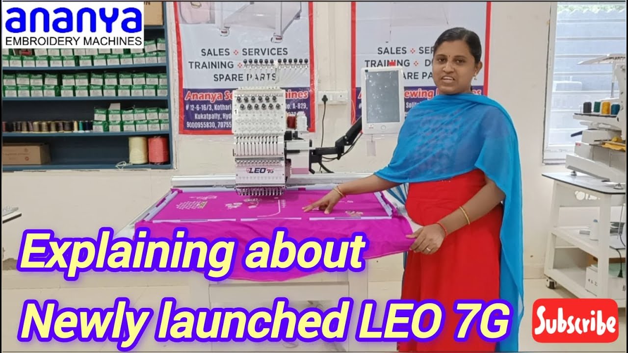 Leo Embroidery Machine in Bangalore, Hyderabad. - YouTube