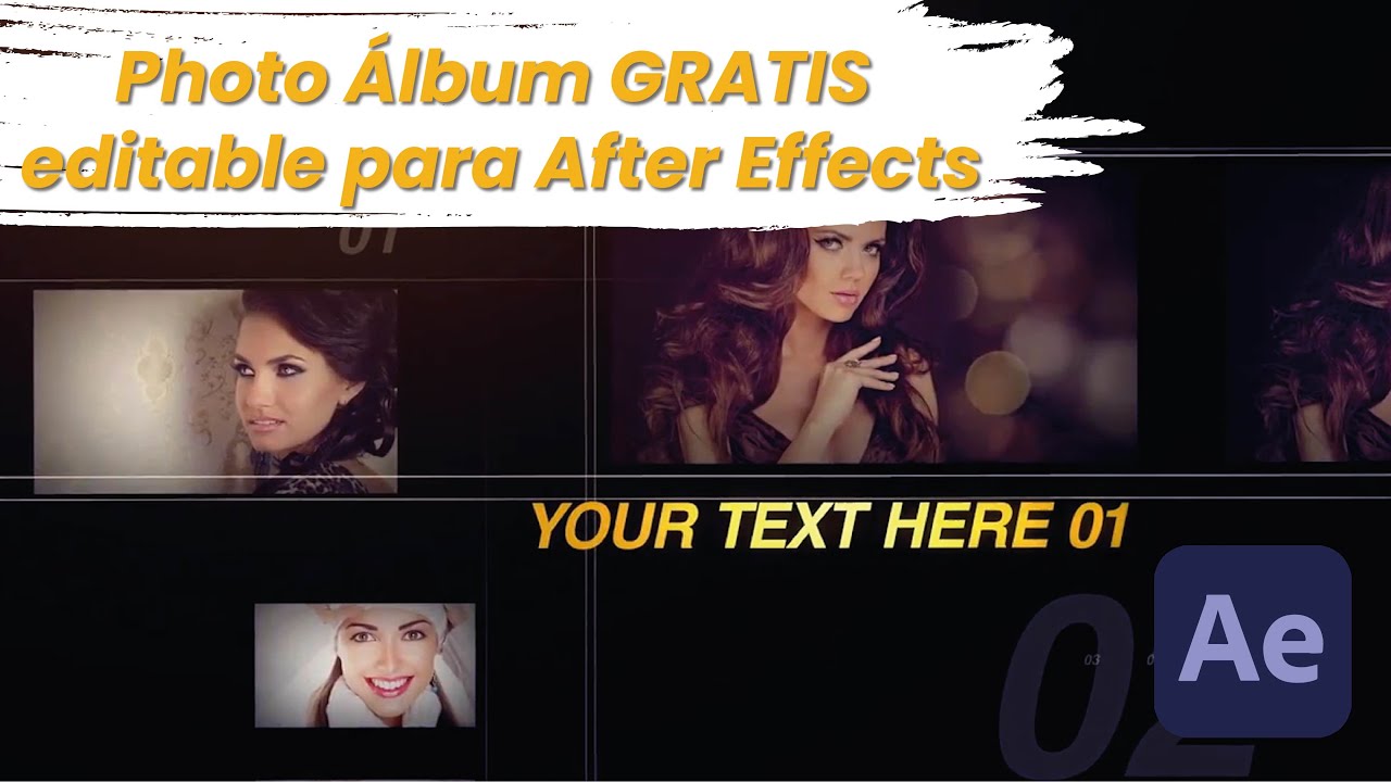 😎Photo Álbum Editable GRATIS para After Effects 😎 - YouTube