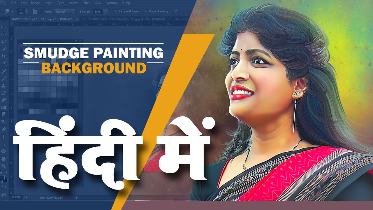 How to Create Background For Digital Smudge Painting - YouTube