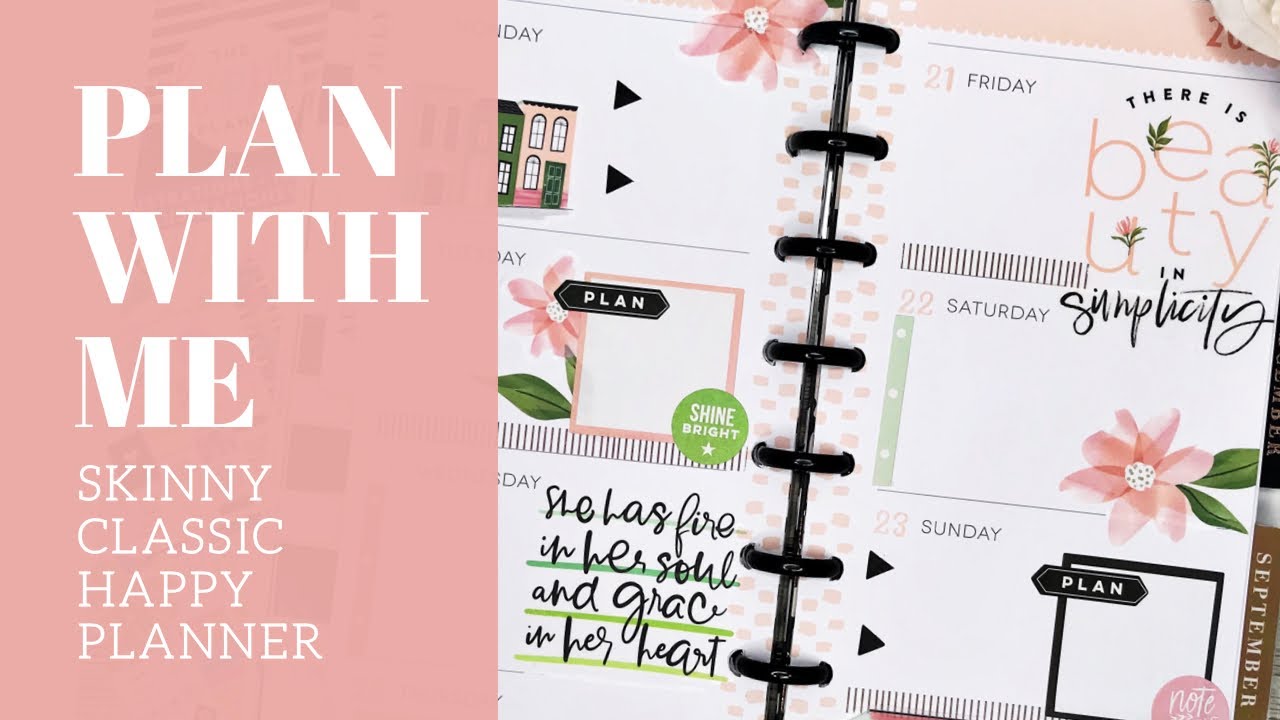 PLAN WITH ME | Skinny Classic Happy Planner | Happy Illustrations ...