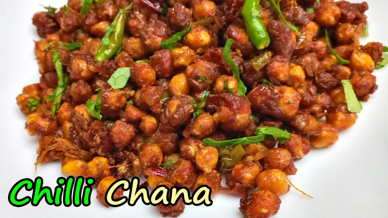 Chilli Chana Recipe - Restaurant Style Crunchy Chickpeas #streetfood ...