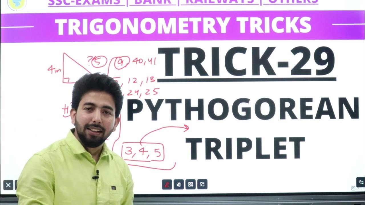 Link between Pythagoras and Trigonometry and way to find Pythagoras triplet - YouTube