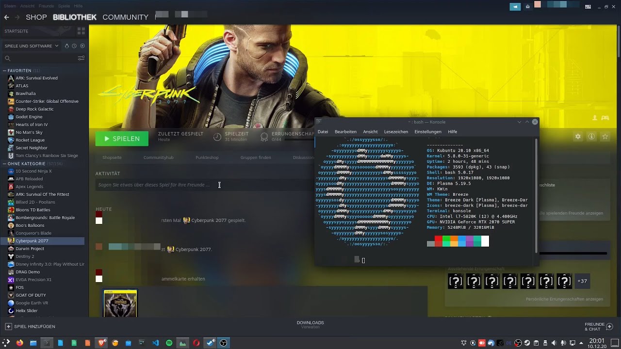 Cyberpunk 2077 on Linux (NVIDIA, Release Day, Proton, Gameplay, Sound ...