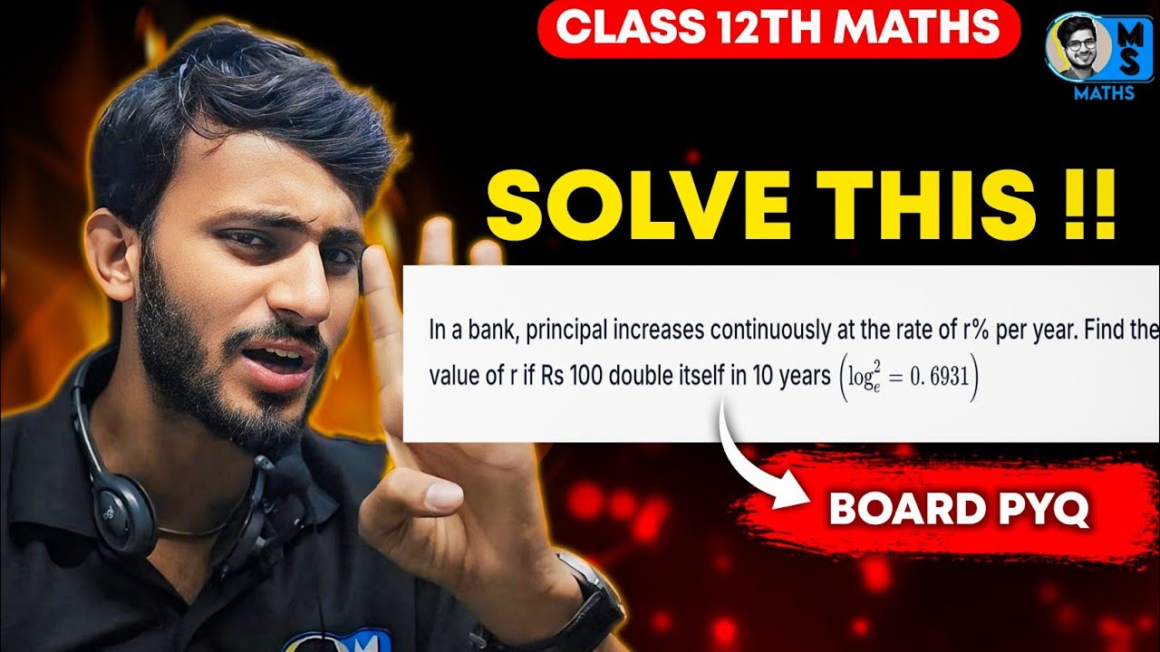 DIFFERENTIAL EQUATIONS| CHAPTER -9| CLASS 12TH MATHS| PYQ BOARDS| MATHS ...