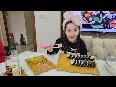 ESMA ÇİĞ BALIKTAN SUSHİ YAPTI !! EVDE SUSHİ 