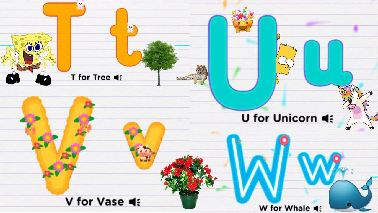 Master TUVW! Uppercase & Lowercase Made Easy for Kids! 👍🌟 - YouTube