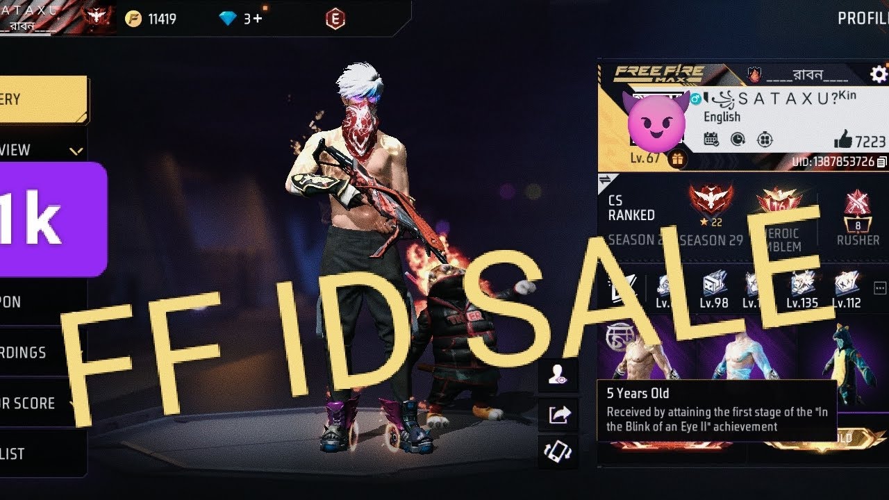 FF ID SALE (best id in low price). #ffidselltoday#ffidbuysell# ...