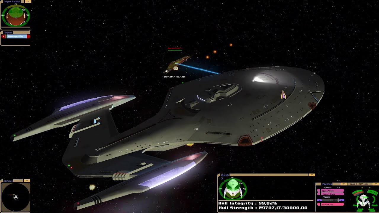 USS Data vs Ferengi Scavenger V | KM | Star Trek Bridge Commander - YouTube