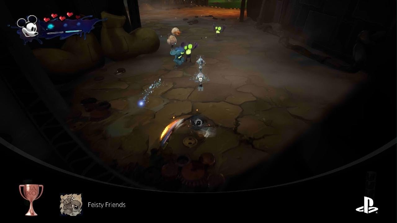 Disney Epic Mickey: Rebrushed- TROPHY POP-UP- FEISTY FRIENDS - YouTube