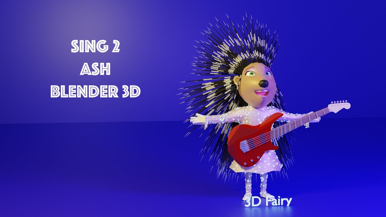 Blender 3D Modeling Low Poly Sing 2 Porcupine (Ash) - YouTube