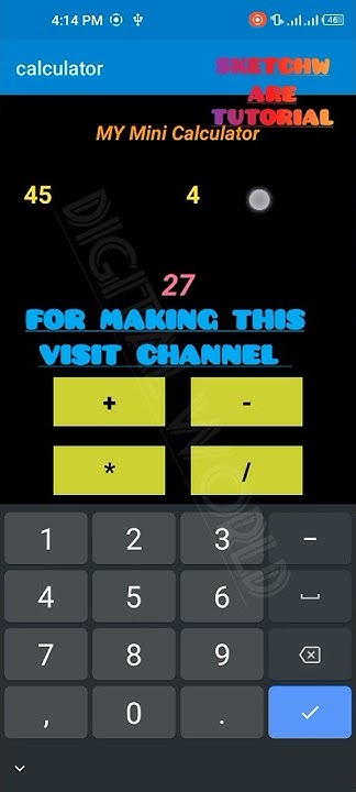 How to Make a Calculator in Sketchware: A Tutorial for Android App Maker - YouTube