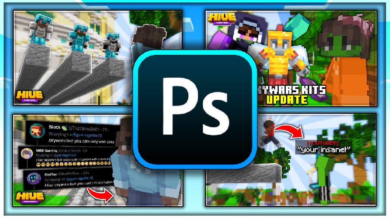 How To Make Minecraft Thumbnails On Photoshop (2021/2022) - YouTube