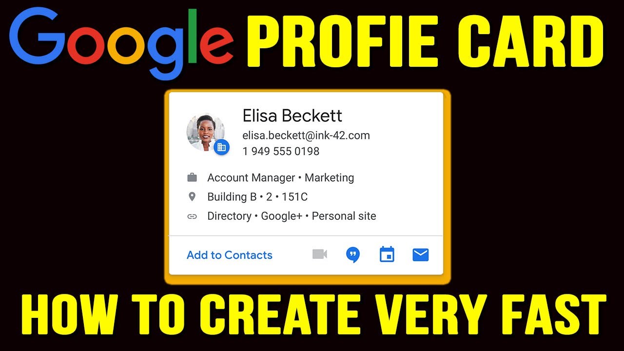 how create google profie card| google profile card | virtual ID card ...