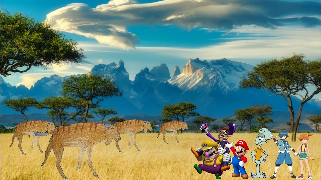 Wario & Friends Takes A Selfie With A Herd Of Rusingoryx In The Savanna ...