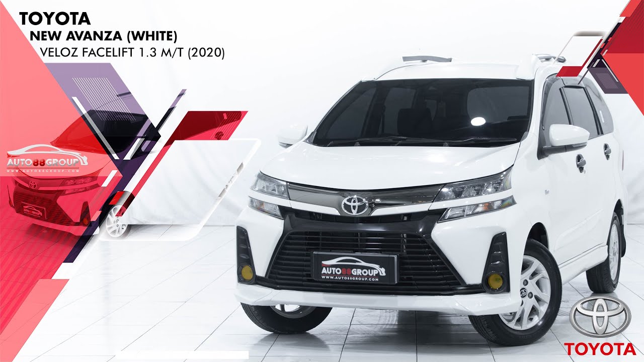 TOYOTA NEW AVANZA (WHITE) TYPE VELOZ FACELIFT 1.3 M/T (2020) - YouTube
